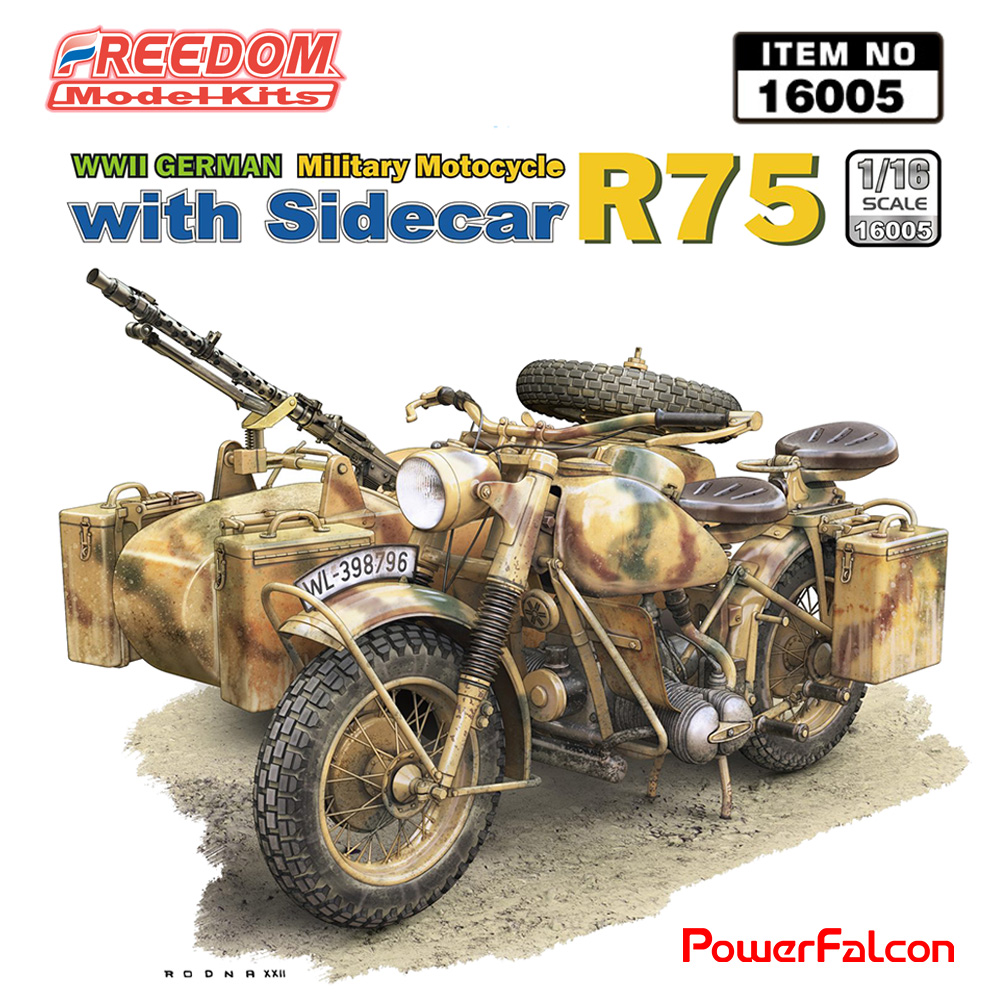 [紅隼模型]1/16 二戰德軍R75 含邊車 (Freedom 16005) | 蝦皮購物