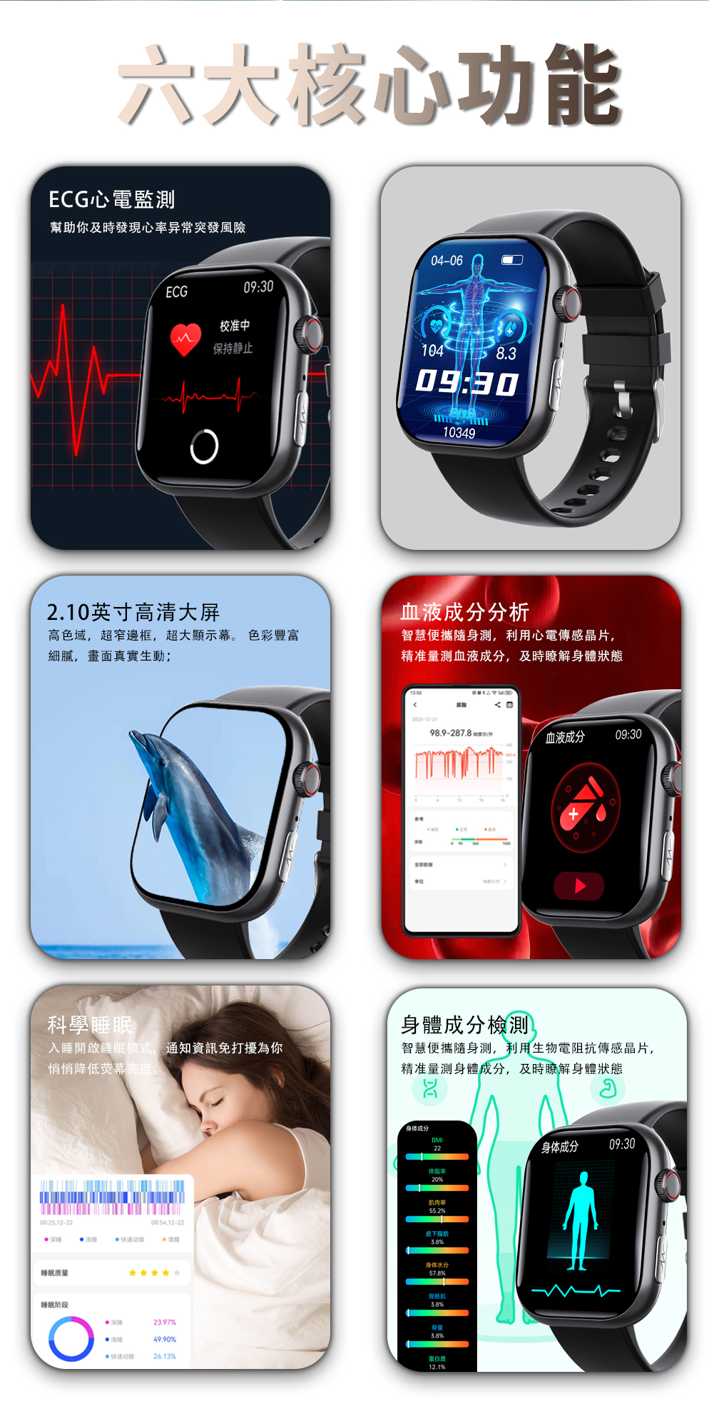 【JOEME】心率異常報警智能手錶 健康管理手錶 智慧手錶 簡訊提醒 心臟健康分析 身體成分私人分析智能手錶 | 蝦皮購物