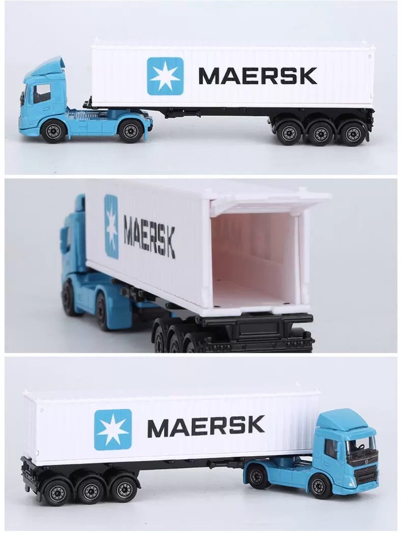 【六四分之一】Majorette 美捷輪｜VOLVO FH16 貨櫃車｜ MAERSK 馬士基物流｜合金模型車 | 蝦皮購物
