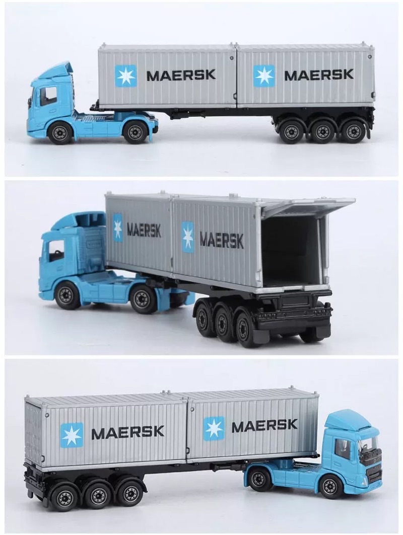 【六四分之一】Majorette 美捷輪｜VOLVO FH16 貨櫃車｜ MAERSK 馬士基物流｜合金模型車 | 蝦皮購物