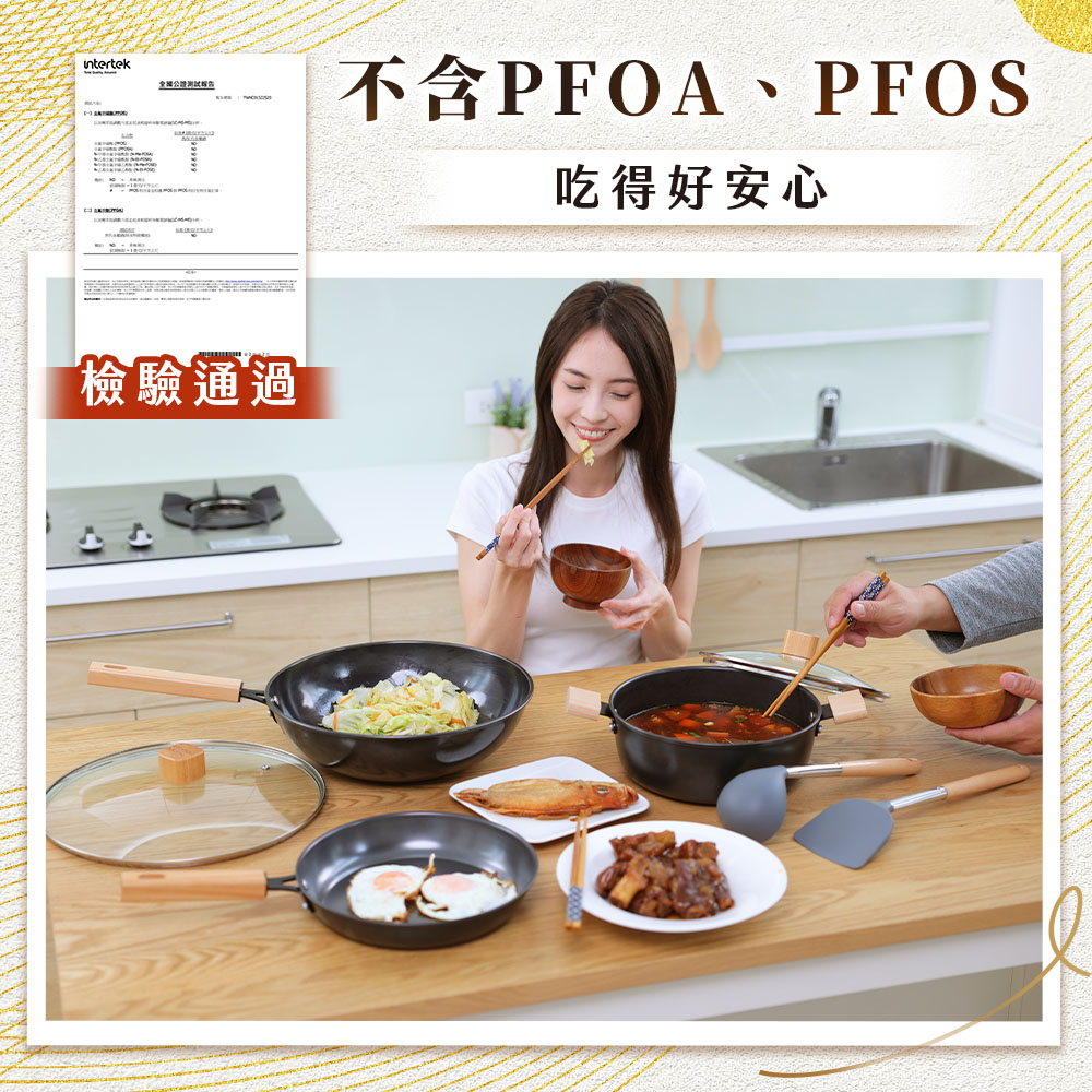 WondaMom 無塗層氮化鍋七件組 鍋具多件組 炒鍋 湯鍋 煎鍋 平底鍋 玻璃鍋蓋 不沾鍋 鐵鍋 JOJOGO | 蝦皮購物