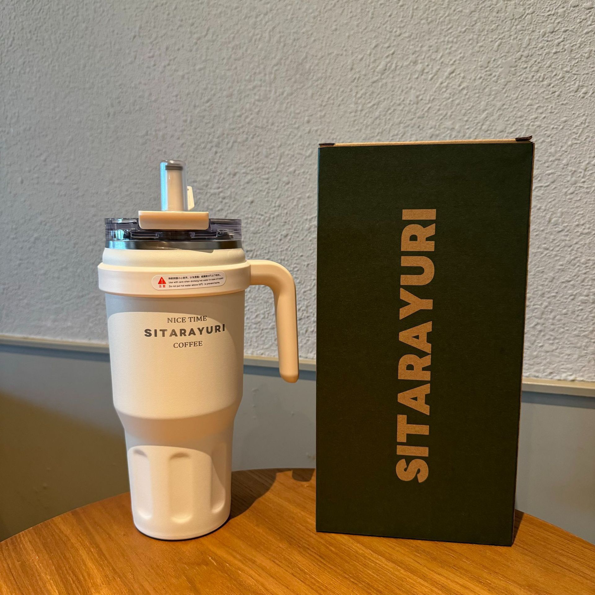 新款SITARAYURI雙飲保溫杯 304不鏽鋼1100ml冰霸杯 雙飲防塵蓋吸管大象杯 手把冰霸杯 環保咖啡杯 車載杯 | 蝦皮購物