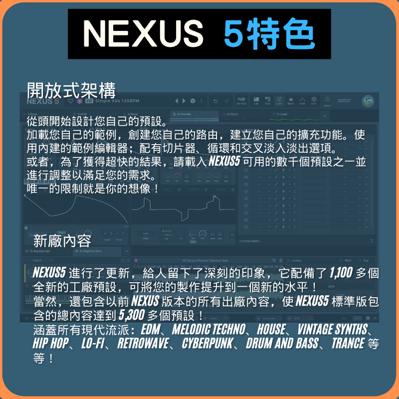 【2025最新】 ReFx Nexus 5 新一代虛擬合成器 附贈166GB音色庫 支援win/mac 線上秒發 | 蝦皮購物