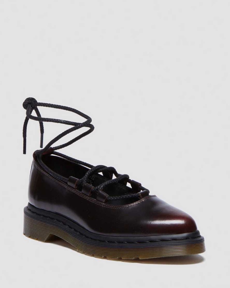 現+預｜Dr.Martens ELPHIE VIRGINIA BALLET 芭蕾舞鞋 綁帶 馬汀 尖頭 馬丁 黑 酒紅 | 蝦皮購物