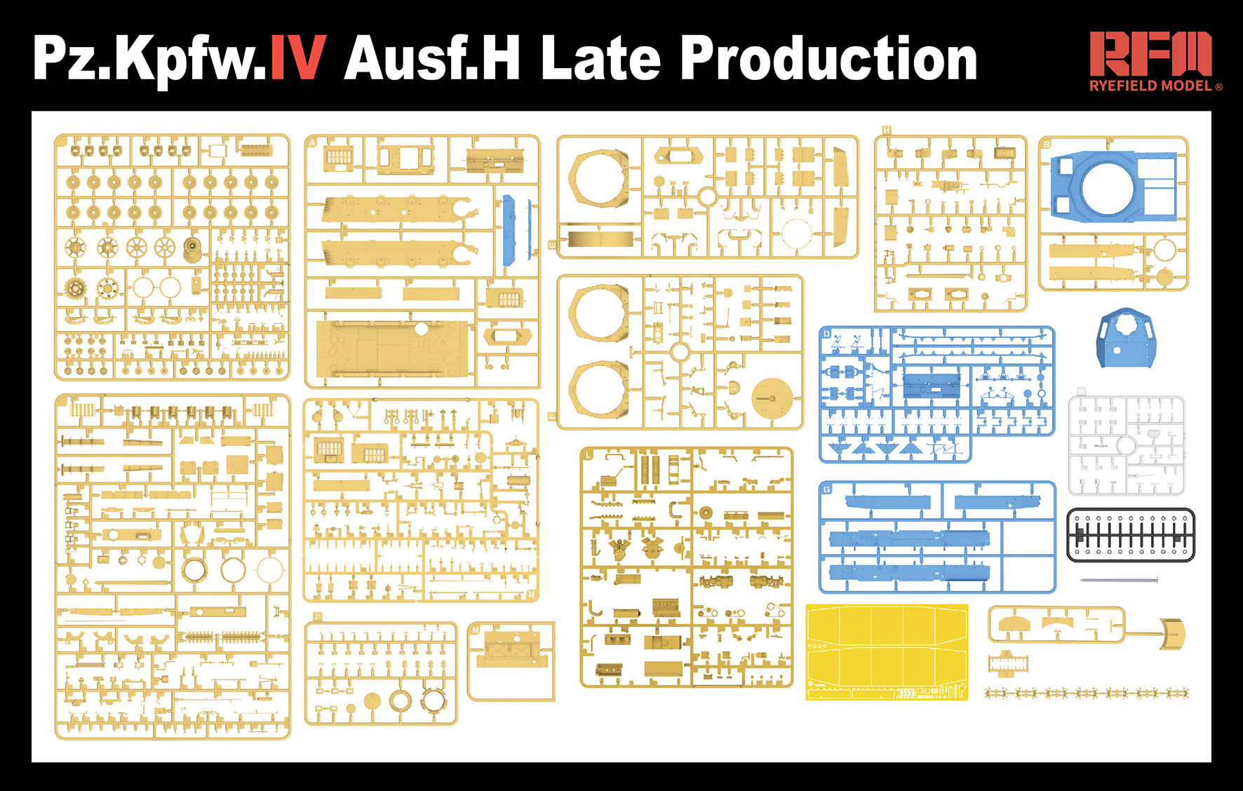 【小短腿玩具世界】RFM RM 5127 德國 四號H型坦克 後期型 含引擎 制退器 活動履帶 金屬砲管 1/35 | 蝦皮購物
