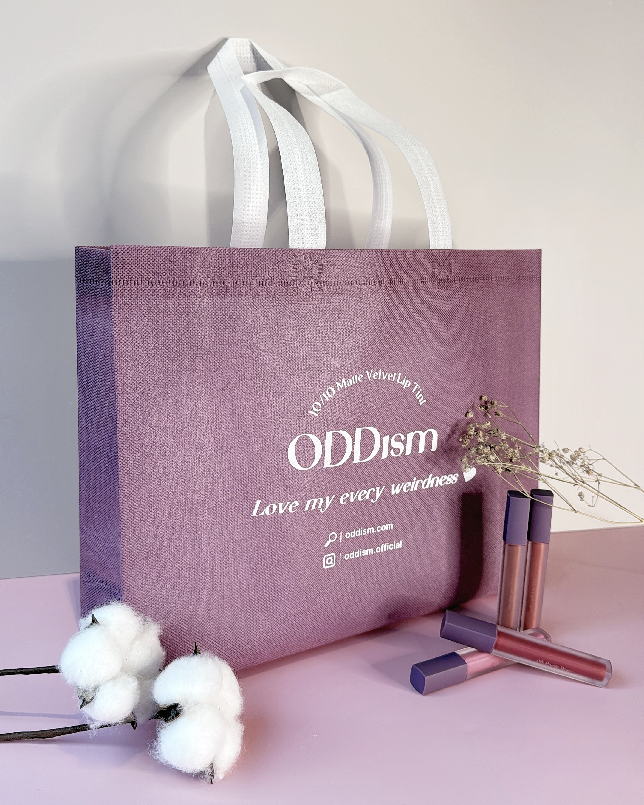 【ODDism】品牌精美環保不織布提袋(35*25*10cm)｜韓國製造 霧面唇釉 口紅 台灣純素美妝｜官方旗艦店 | 蝦皮購物