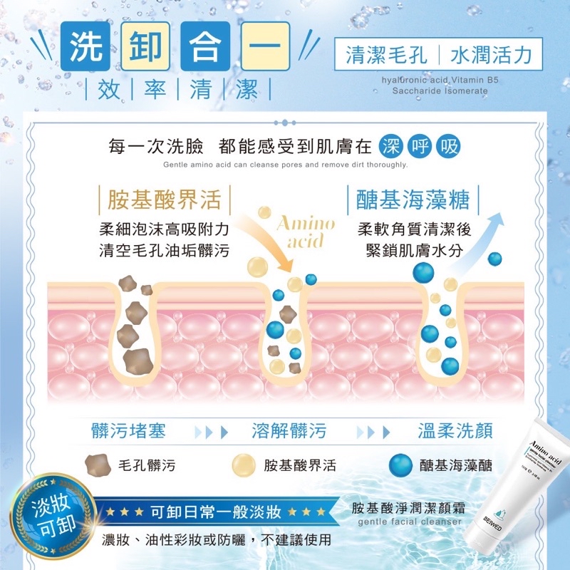 《愛山玲》BEIWEI 胺基酸淨潤潔顏霜 100g | 蝦皮購物