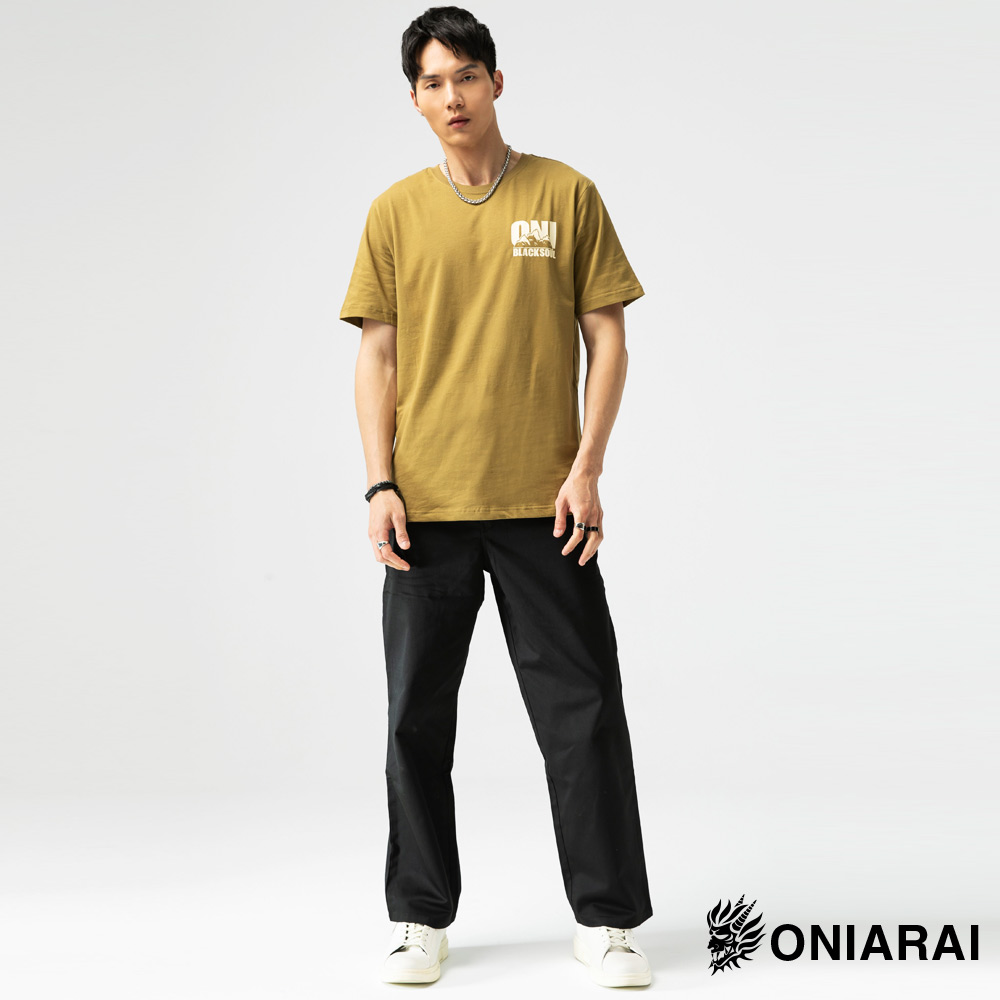 BLUE WAY 鬼洗 ONIARAI - 鬼頭LOGO休閒寬版直筒褲(黑) | 蝦皮購物