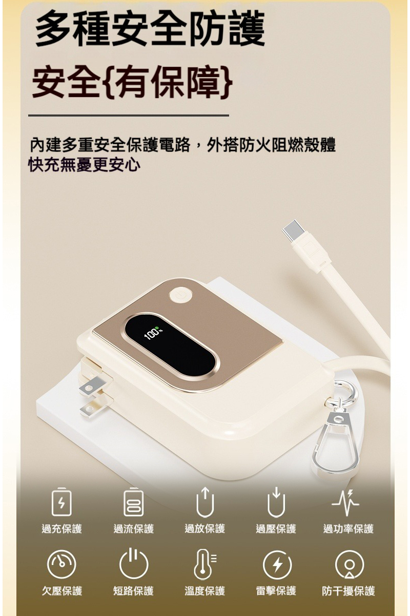台灣發貨 伸縮線行充 66W快充 wh標識 行充20000mah 自帶線行動電源 多功能行充 行動電源快充 行充 | 蝦皮購物