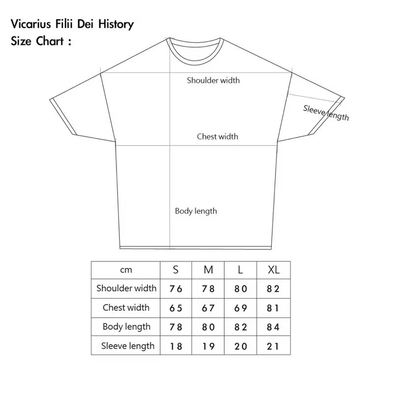 VICARIUS FILII DEI VRFD HISTORY TEE 背後字樣 弧形 春夏 寬鬆 落肩 情侶 街頭 | 蝦皮購物
