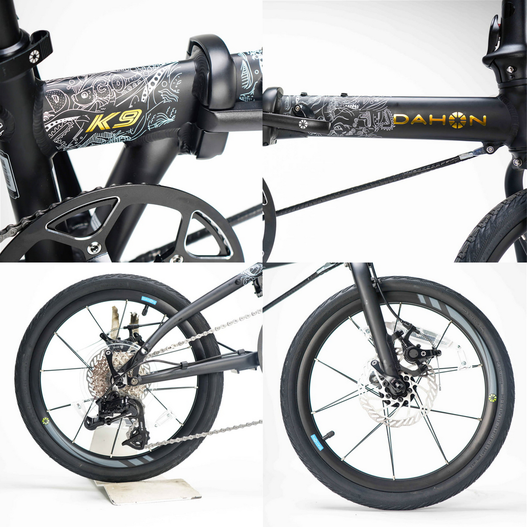 【速度公園】DAHON K9X 349 16" 城市通勤.折疊車『16吋 綠/黑/灰』9速 碟煞 小折 摺疊車 | 蝦皮購物