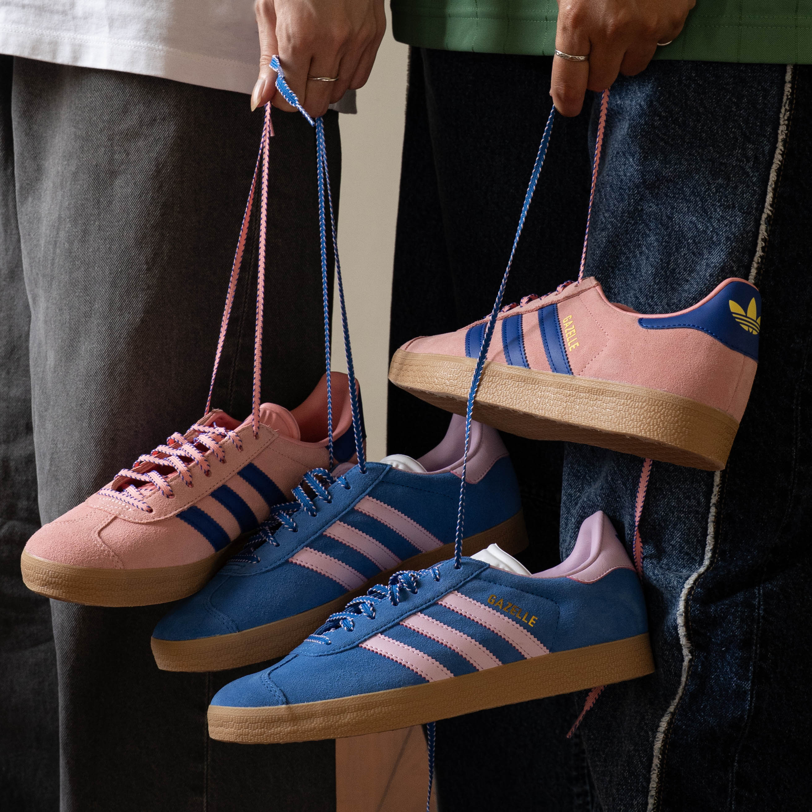 Adidas Gazelle W JH7219 女 運動休閒鞋 麂皮 舒適 藍 粉紅 | 蝦皮購物