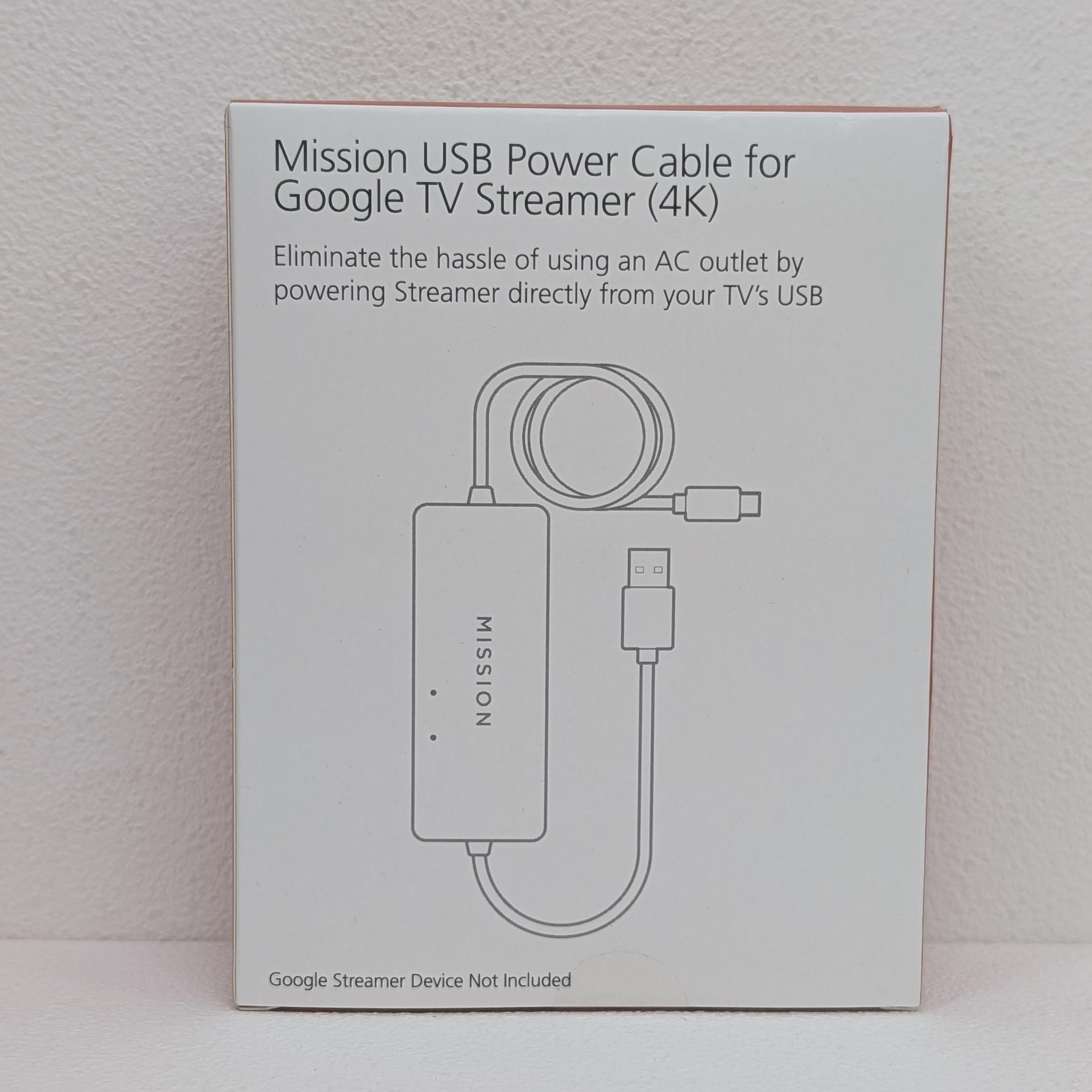 Mission USB 充電線-不含主機 適 Google TV Streamer / Chromecast 4K HD | 蝦皮購物
