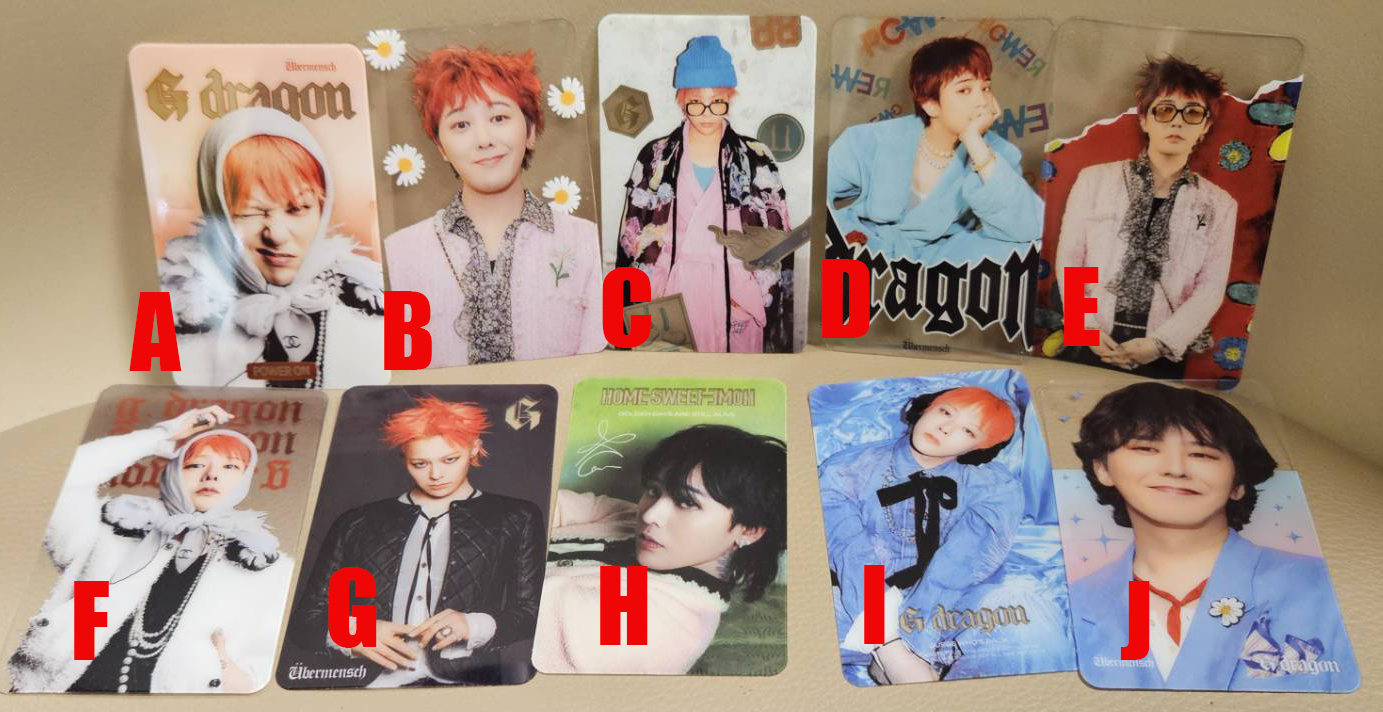 G-Dragon GD權志龍 透卡 小卡BIGBANG Transparent PhotoCard Kpop Kwave | 蝦皮購物