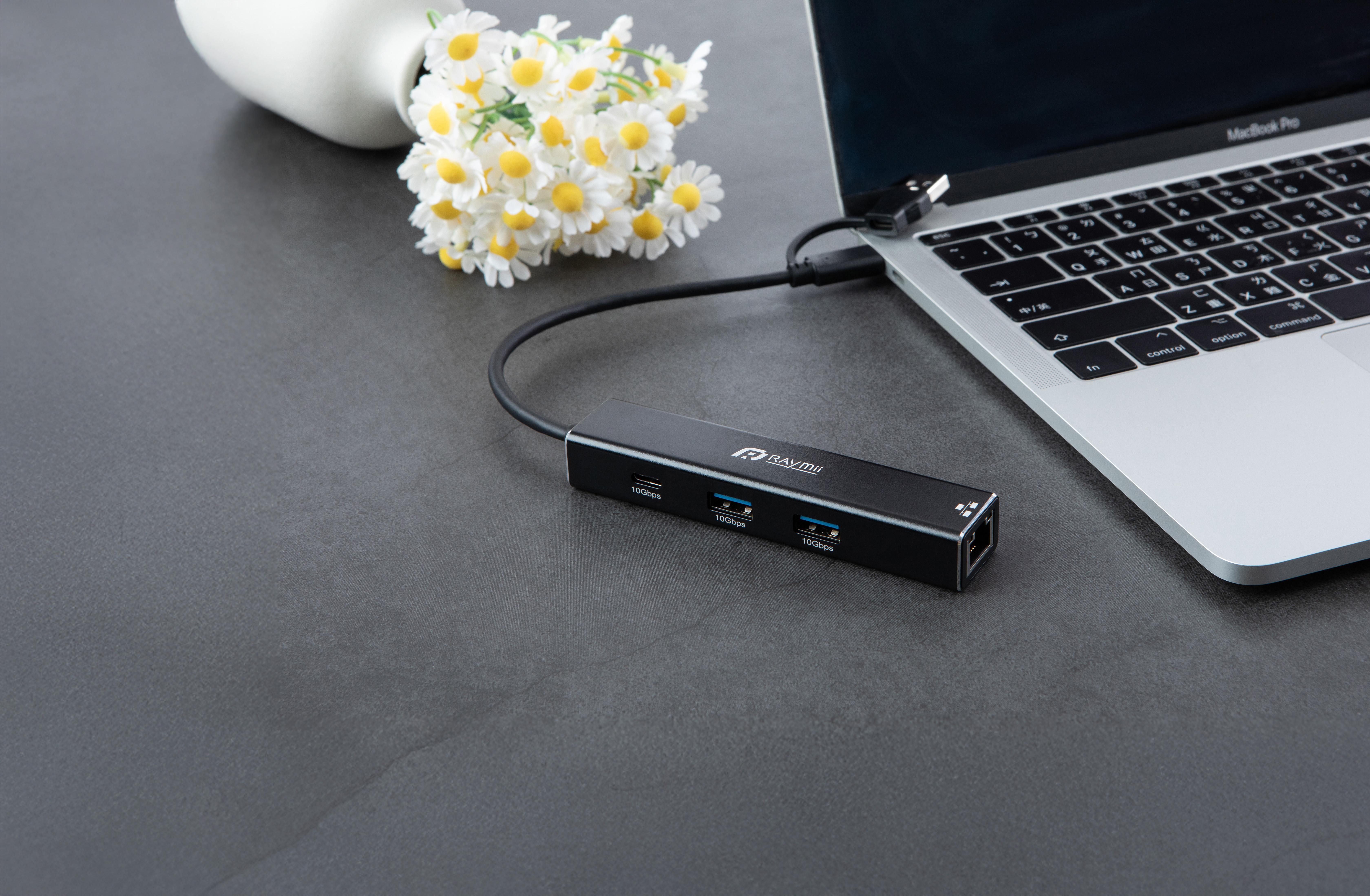 【瑞米 Raymii】RAYDOCK® RMD-H41 USB-C四合一集線器 10Gbps RJ45 Gigabit | 蝦皮購物