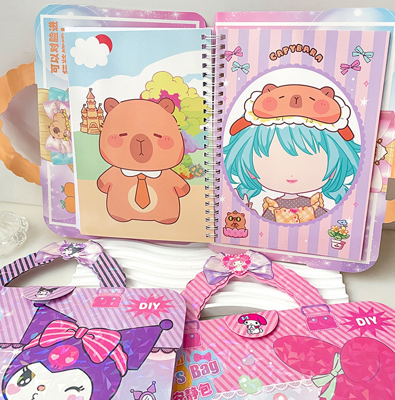 ⭐lisastar 台灣現貨 S109三麗鷗美妝安靜書 庫洛米安靜書 美樂蒂安靜書 公主安靜書 大耳狗安靜書 卡皮巴拉 | 蝦皮購物