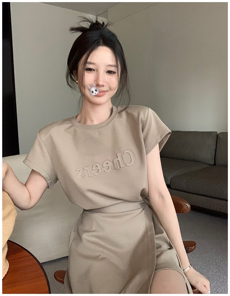 假兩件綁帶短洋裝【1188】PAPI女裝批發價春夏新款韓系INS休閒百搭氣質純欲圓領撞色收腰短袖短版洋裝 連衣裙 連身裙 | 蝦皮購物