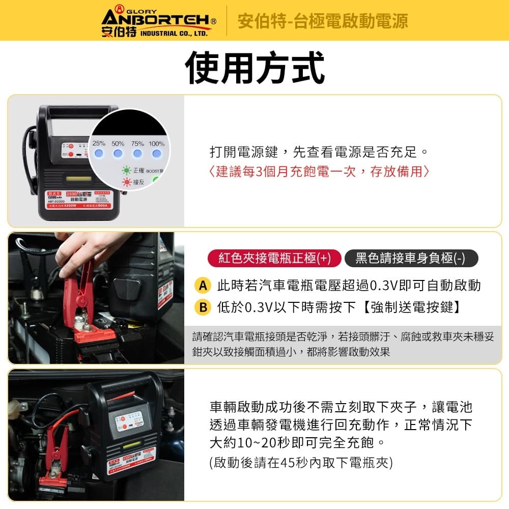 ANBORTEH安伯特 ABT-D2330 台極電啟動電源【真便宜】 | 蝦皮購物