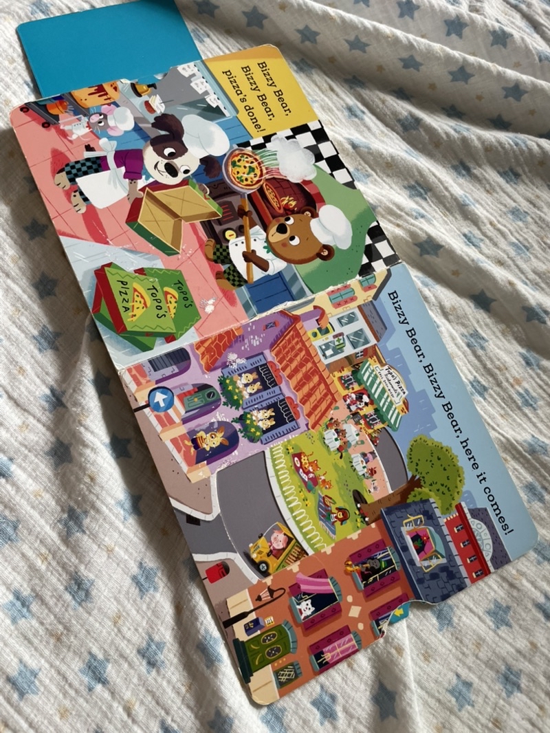 忙碌小熊 Bizzy bear pizza time 披薩 寶寶動動書 幼兒繪本硬頁書 | 蝦皮購物