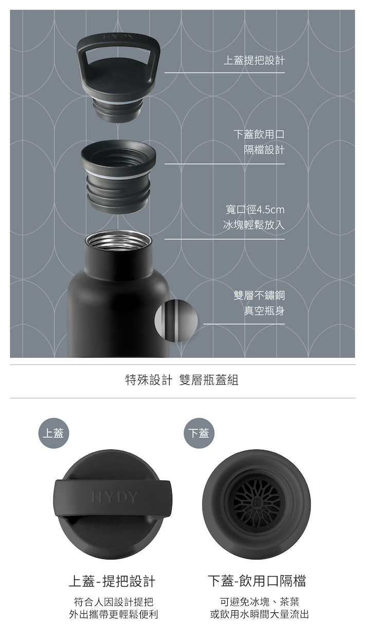 【全新現貨】美國HYDY 590ml 雙層304不鏽鋼保溫瓶-黑瓶/海藻綠 | 蝦皮購物