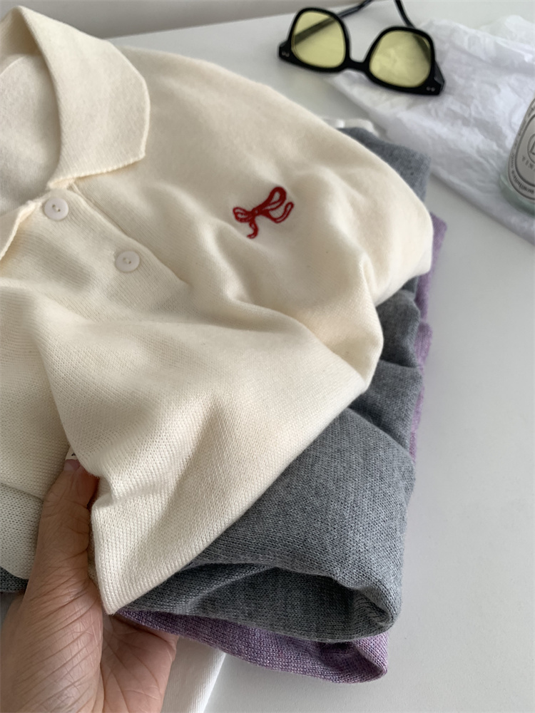 Jomi日韓 韓系氣質減齡蝴蝶結舒適薄羊毛針織短袖T恤* 現貨【MA03-LN3942】 | 蝦皮購物