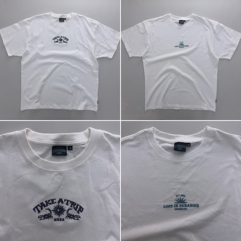 澳洲Ghanda 1984 Ocean State (太陽刺繡圖騰) 短袖 短t 大寬鬆 厚磅 | 蝦皮購物