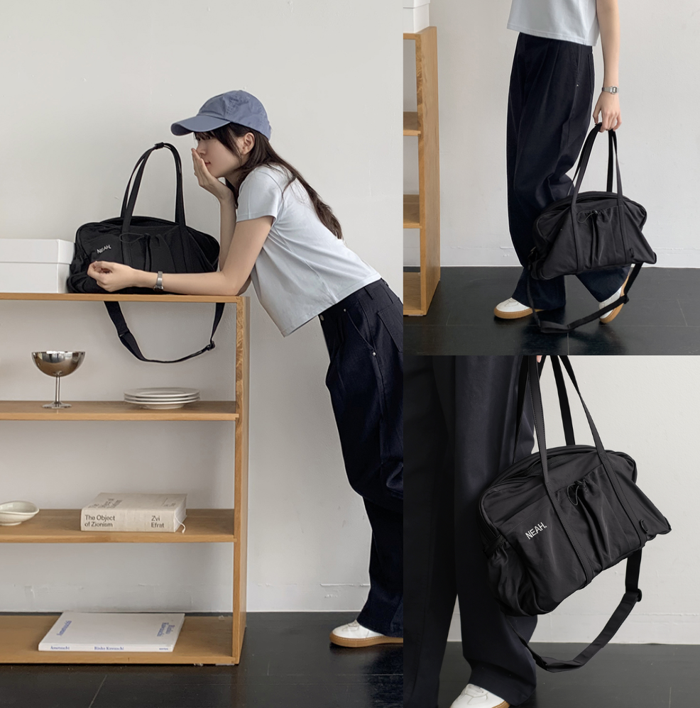 現貨/sujj 大旅行袋 附背帶可斜背 運動包 尼龍 輕便旅行 行李包 #98doci 自製款 | 蝦皮購物