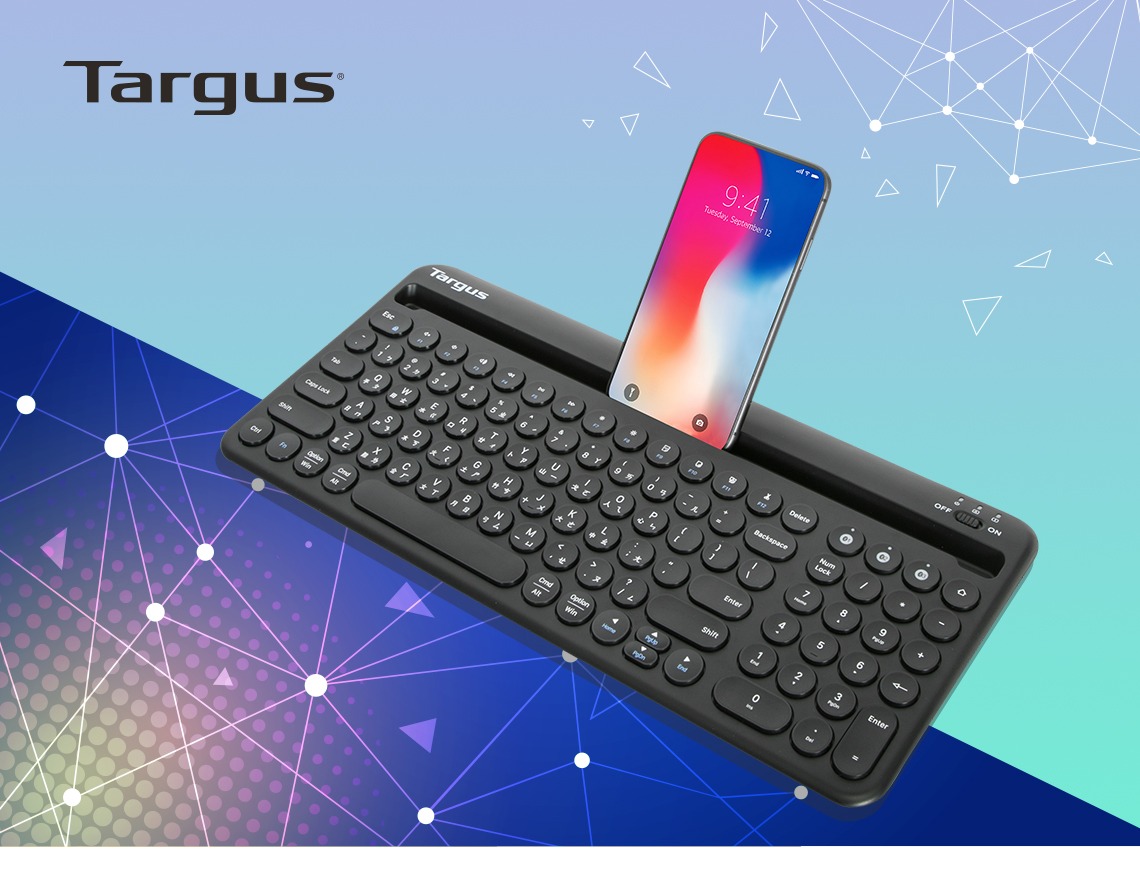 Targus 抗菌多工支架藍牙鍵盤 (AKB867) -支援 Windows / macOS / iOS / Andro | 蝦皮購物