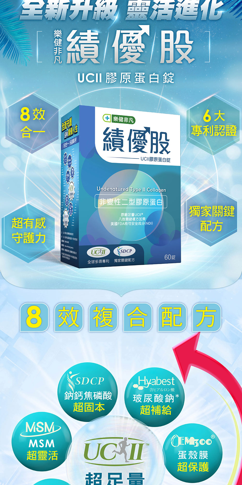 【樂健非凡】績優股UCII_1盒(60錠/盒)｜UC2 獨家SDCP 靈活行動 軟硬兼顧 | 蝦皮購物