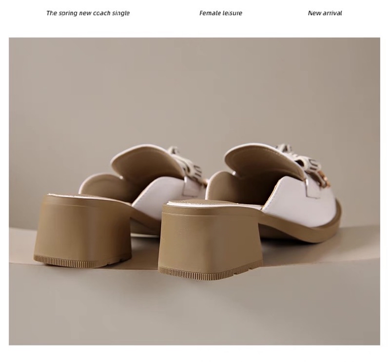 【Joyishoes】台灣出貨 休閒鞋 偏小版 跟鞋 半拖 拖鞋 粗跟跟鞋 粗跟拖鞋 粗跟涼拖鞋#A2902-1 | 蝦皮購物