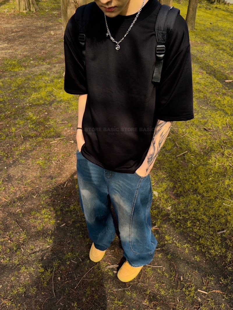 【BASIC】24H出貨｜韓系基礎 cleanfit 熱銷 實拍 Boxy版型 寬短 包色款 短袖 素T 穿搭必備 超頂 | 蝦皮購物