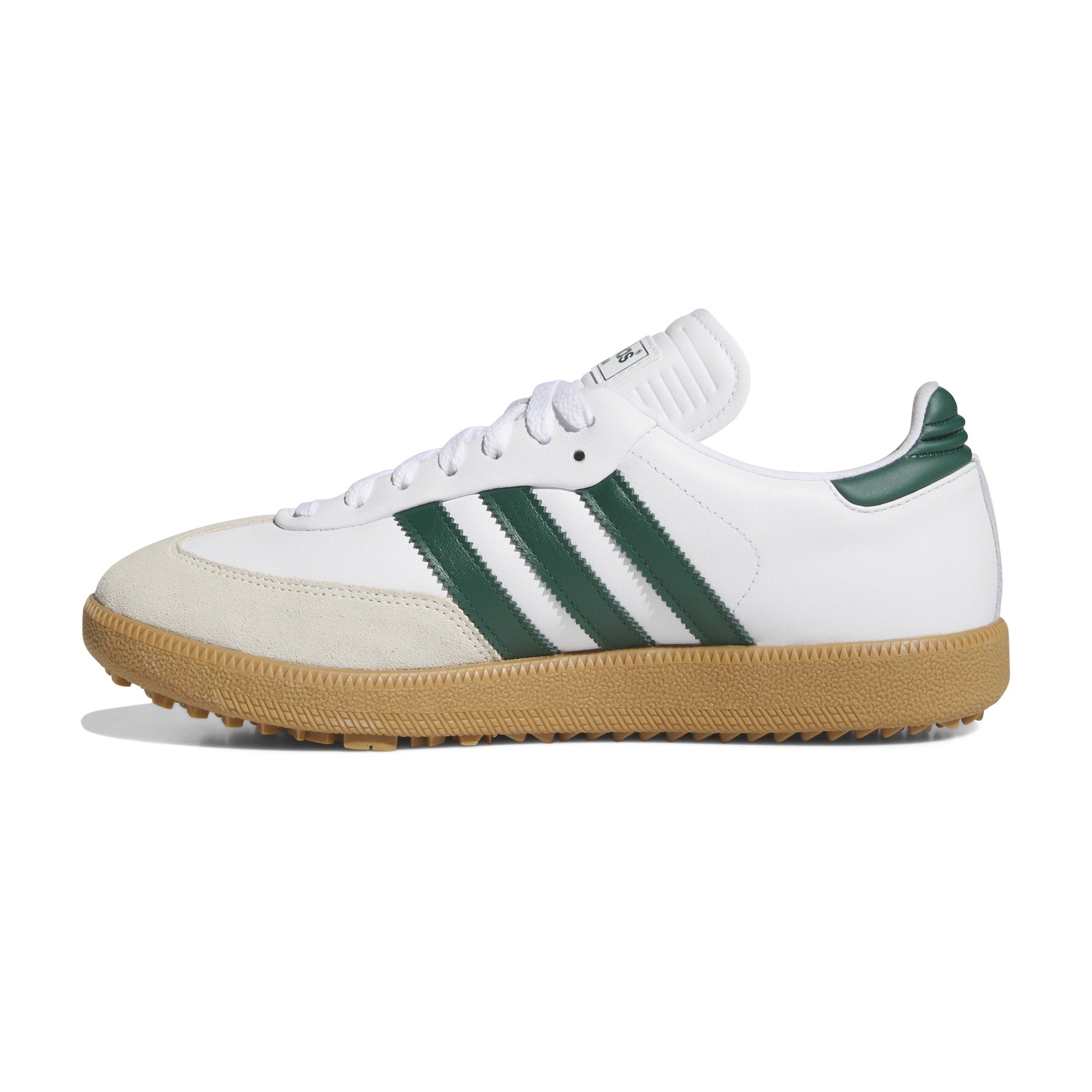 ＊立航高爾夫＊NEW 限定 Adidas SAMBA Golf 男女同款 #JH6151 (3顆爪釘) ,白綠 | 蝦皮購物