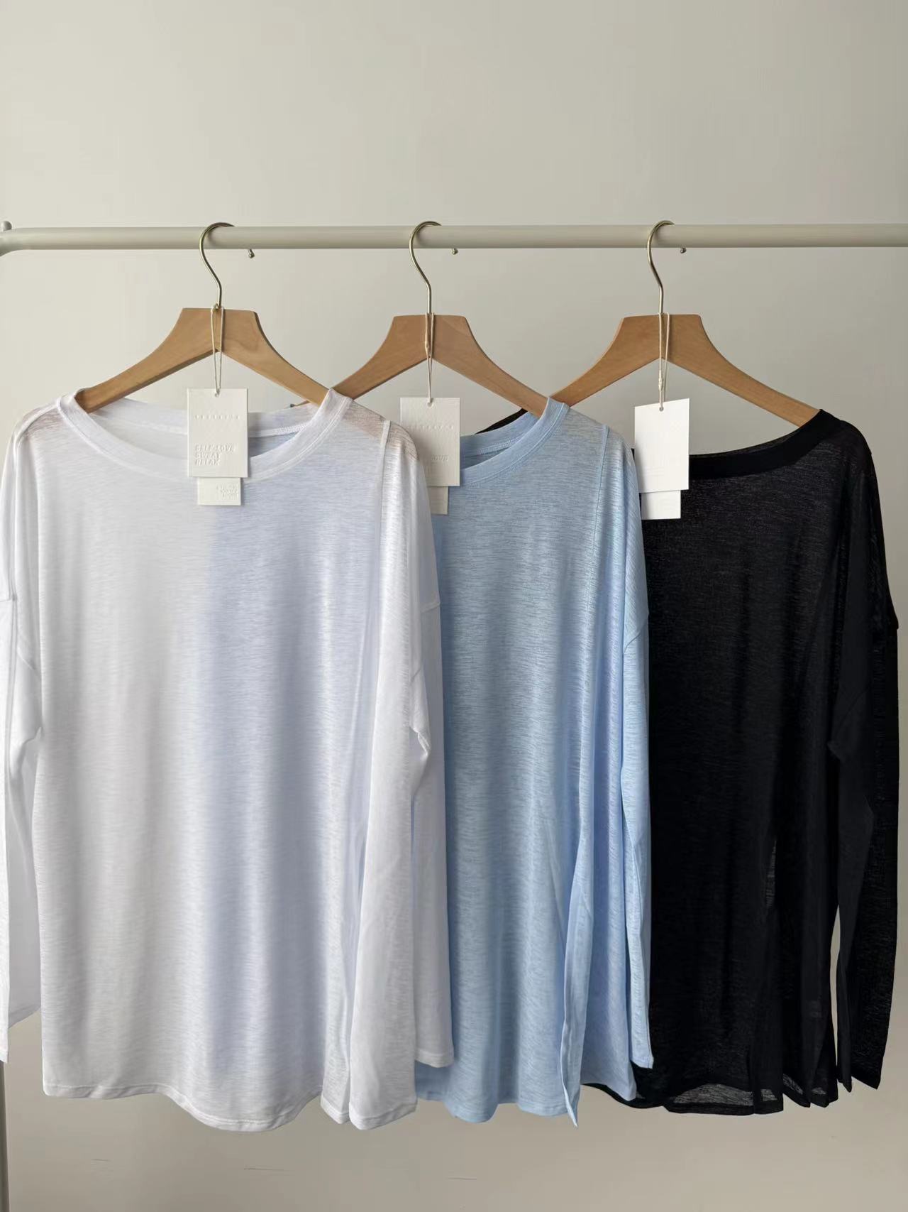 【SEYSEY‘s】台灣現貨 竹節紗系列 寬鬆長袖TEE 長袖罩衫 長袖T恤 運動罩衫 瑜珈上衣 瑜珈 運動上衣 長袖 | 蝦皮購物