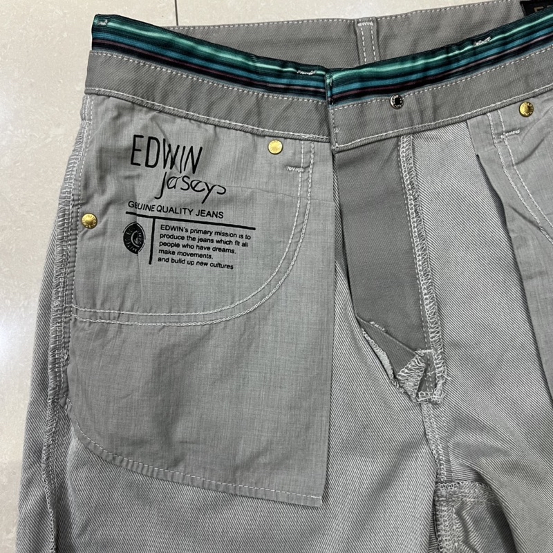 EDWIN 迦績褲JERSEY涼感短褲-男-淺灰色 S號 | 蝦皮購物