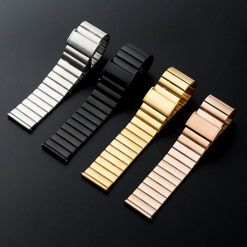 【22mm錶帶】竹節一珠不鏽鋼錶帶 適用Apollo、三星、華為、華米等 | 蝦皮購物