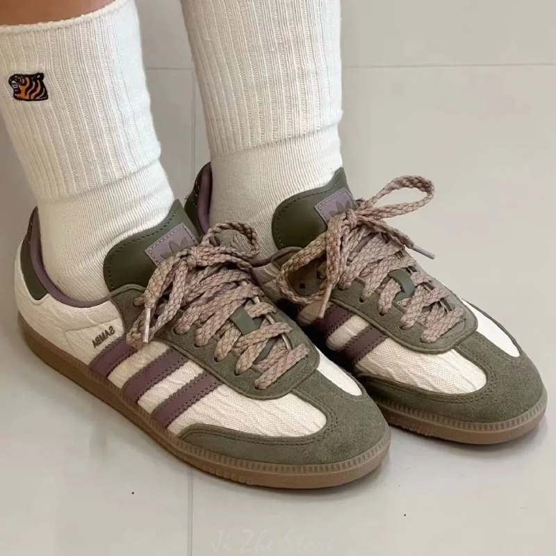 【吉喆】現貨 adidas Samba OG 女款 編織 壓紋 自然 大地 配色 經典 德訓鞋 復古鞋 JP5675 | 蝦皮購物