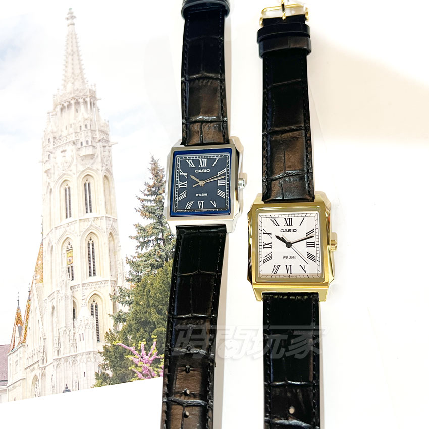 CASIO卡西歐 MTP-B190 原價3000 復古 簡約指針 不銹鋼 防水 手錶 方形錶【時間玩家】 | 蝦皮購物