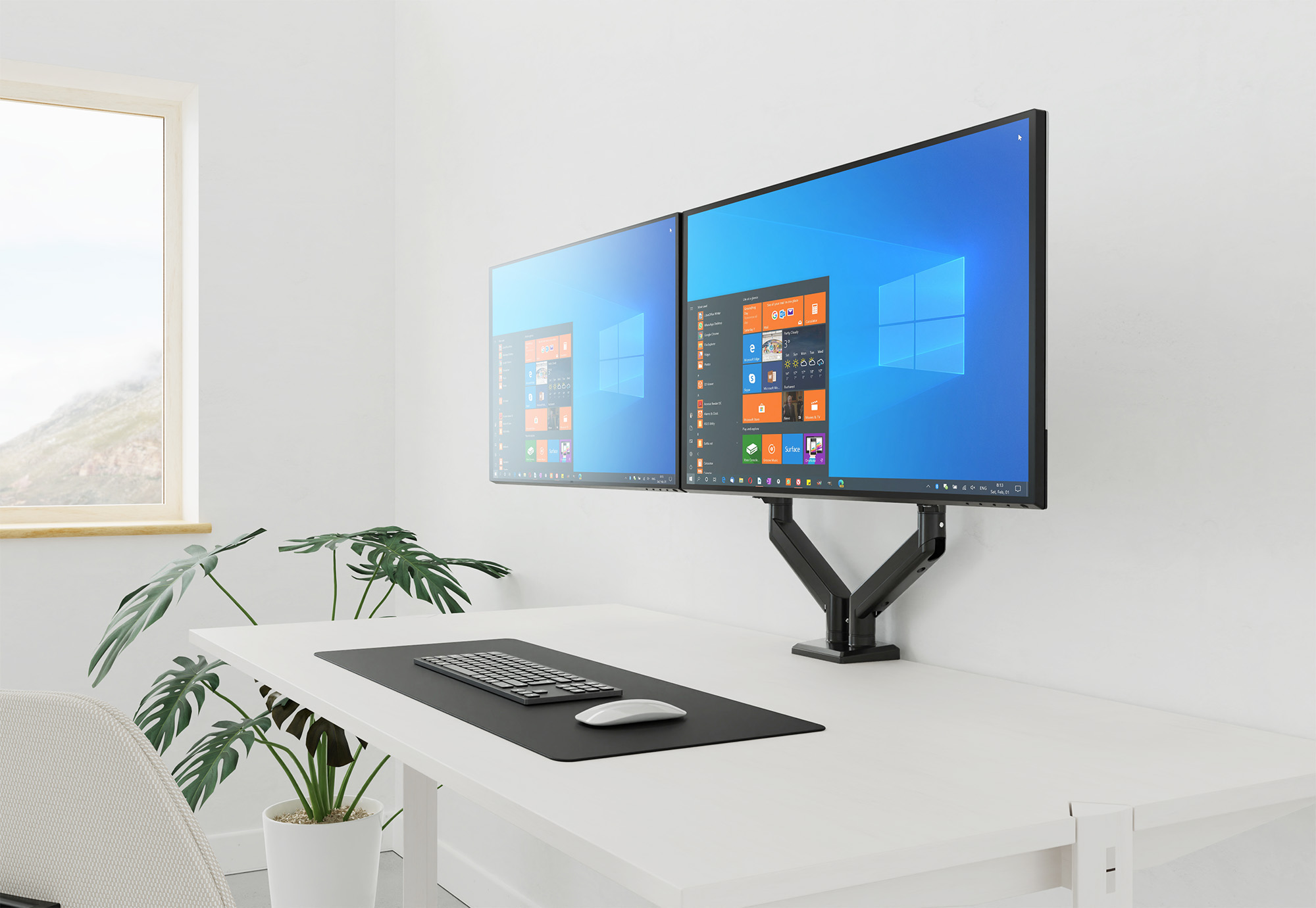 【瑞米 Raymii】VS-89 氣壓式雙螢幕支架 螢幕架 螢幕增高架 懸掛支架 雙螢幕支架 | 蝦皮購物