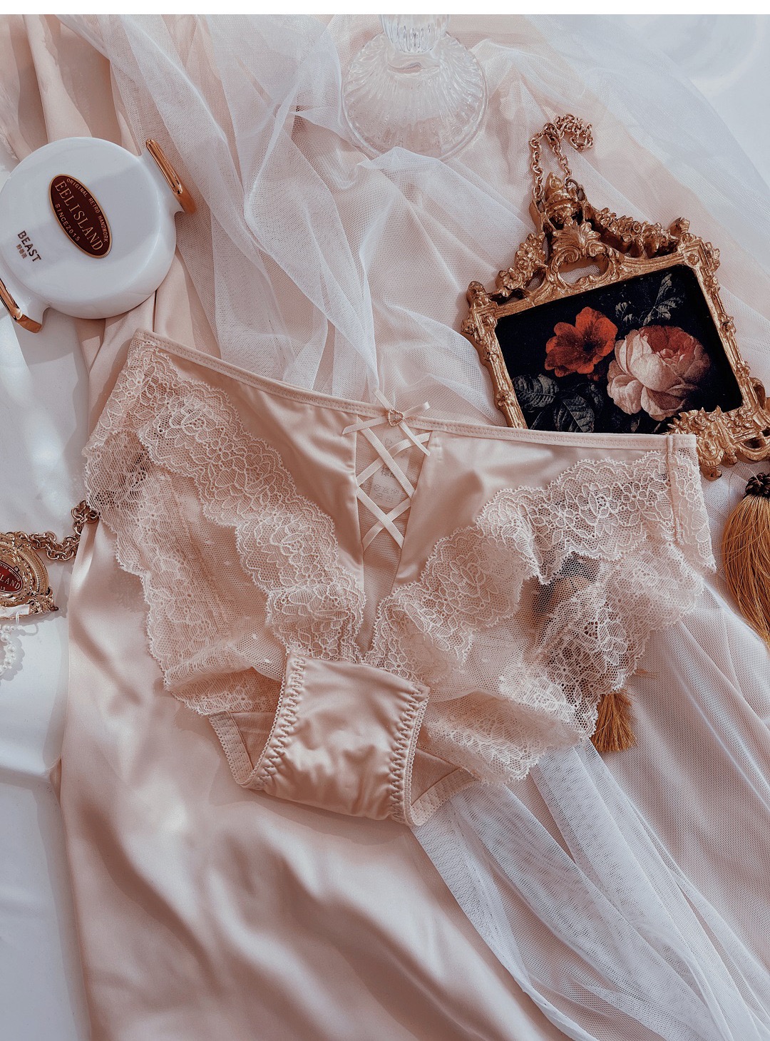 【Co Co S】K978法式奢華感交叉鏤空圓點蕾絲內褲 | 蝦皮購物