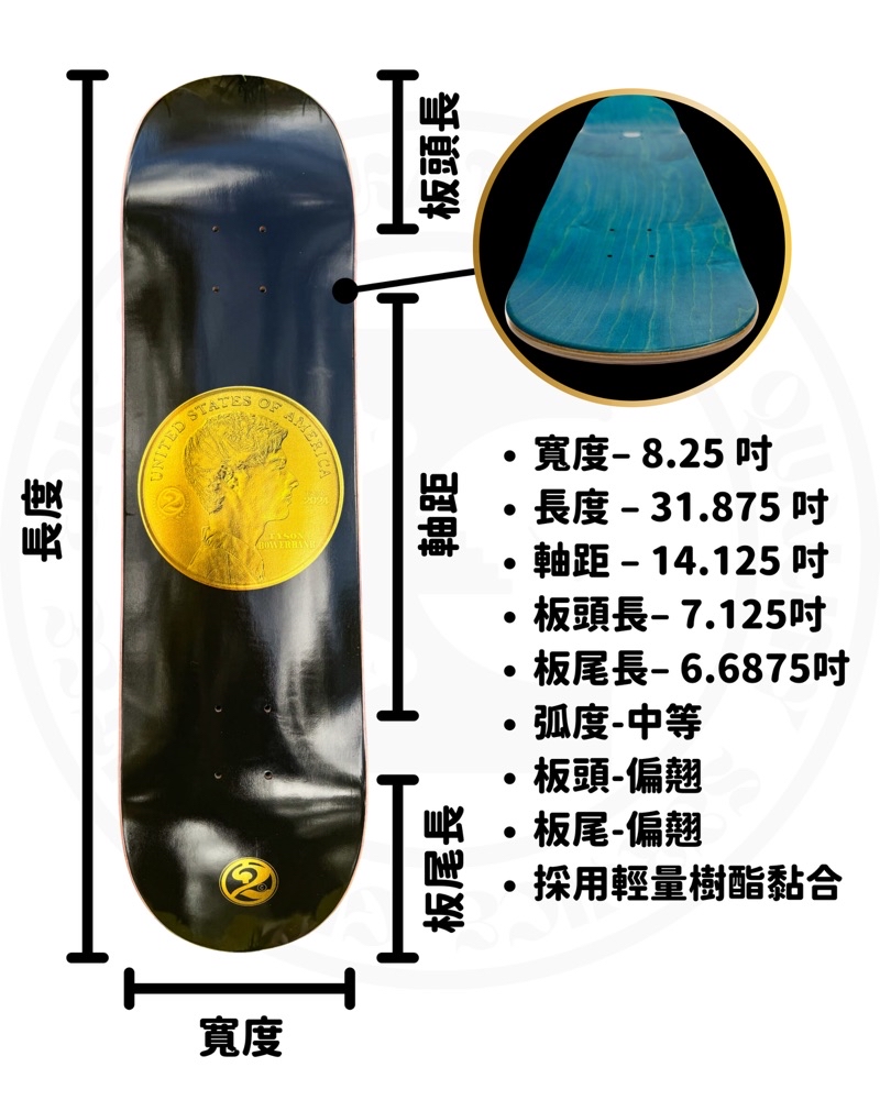 【2Cents Skate台灣代理】Tyson Bowerbank Obverse選手聯名板身（滑板/板身/聯名） | 蝦皮購物