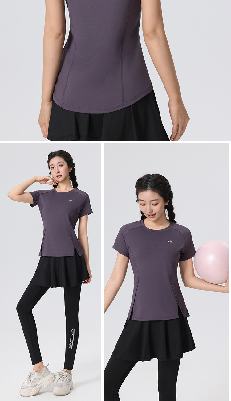 2025新款 瑜伽服上衣女 普拉提訓練服 晨跑 健身快幹短袖 跑步健身 運動短袖上衣女 大尺碼上衣女 | 蝦皮購物