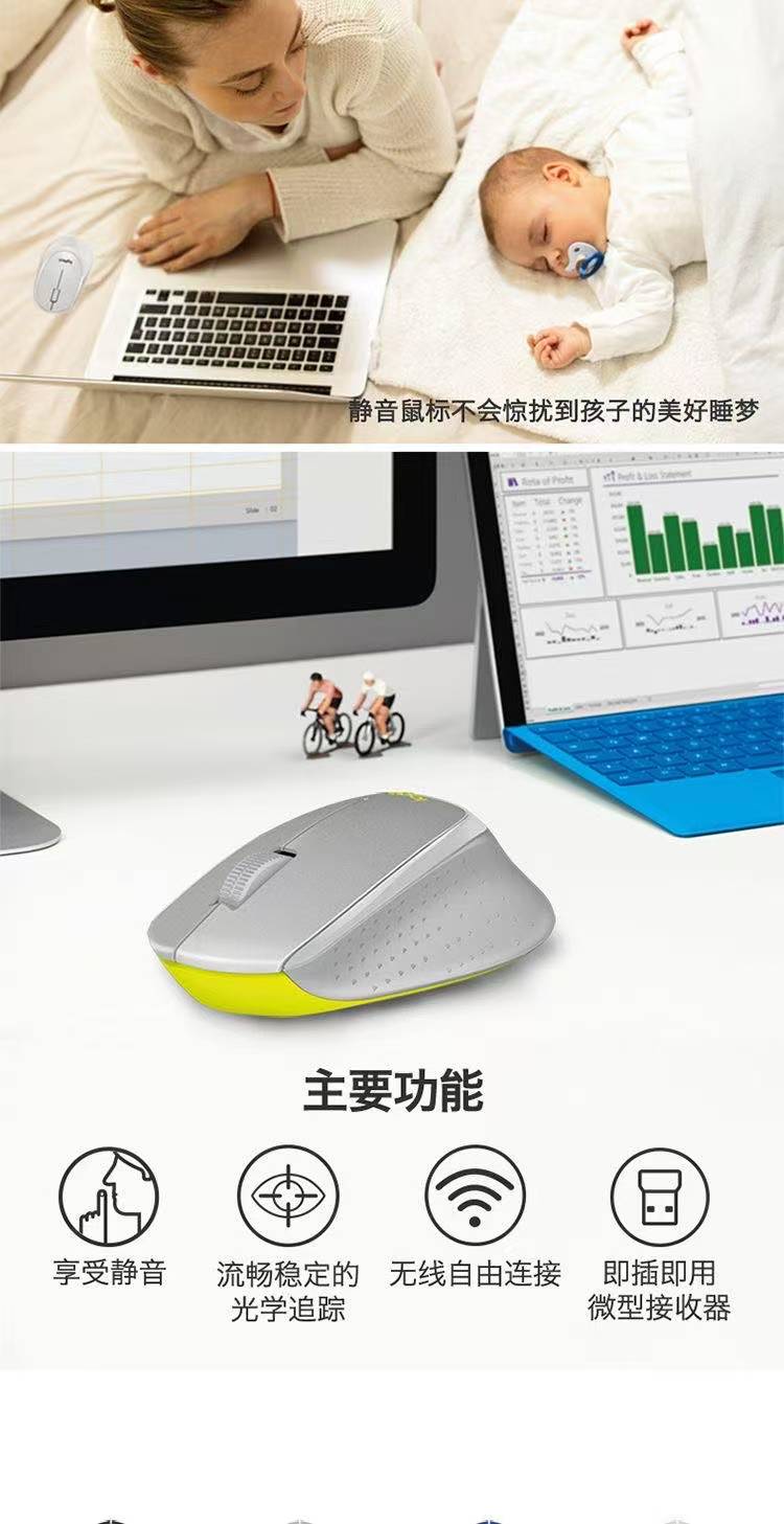 【現貨速發】特價 Logitech羅技 M330無線靜音滑鼠M300 辦公遊戲 上班族學生 輕便 筆記本台式電腦通用 | 蝦皮購物