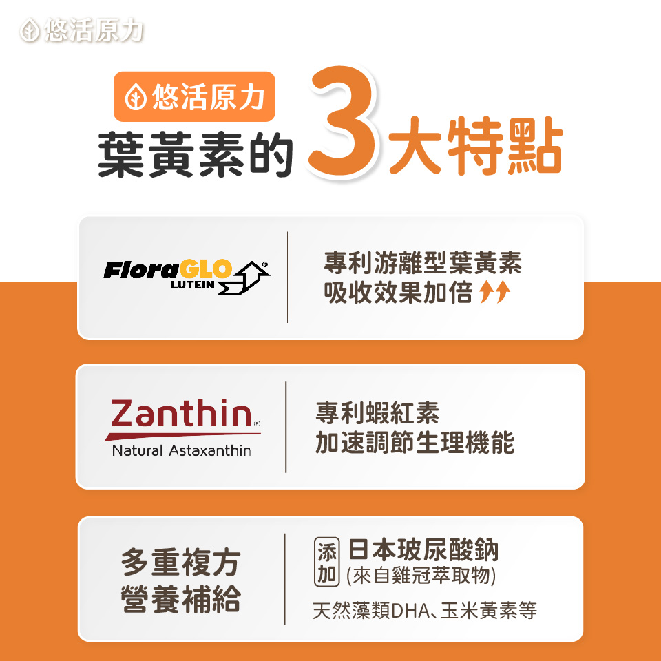 【悠活原力】FloraGLO 游離型 葉黃素 蝦紅素 複方膠囊(30顆/盒)多件 維生素A DHA 玻尿酸 金盞花萃取 | 蝦皮購物