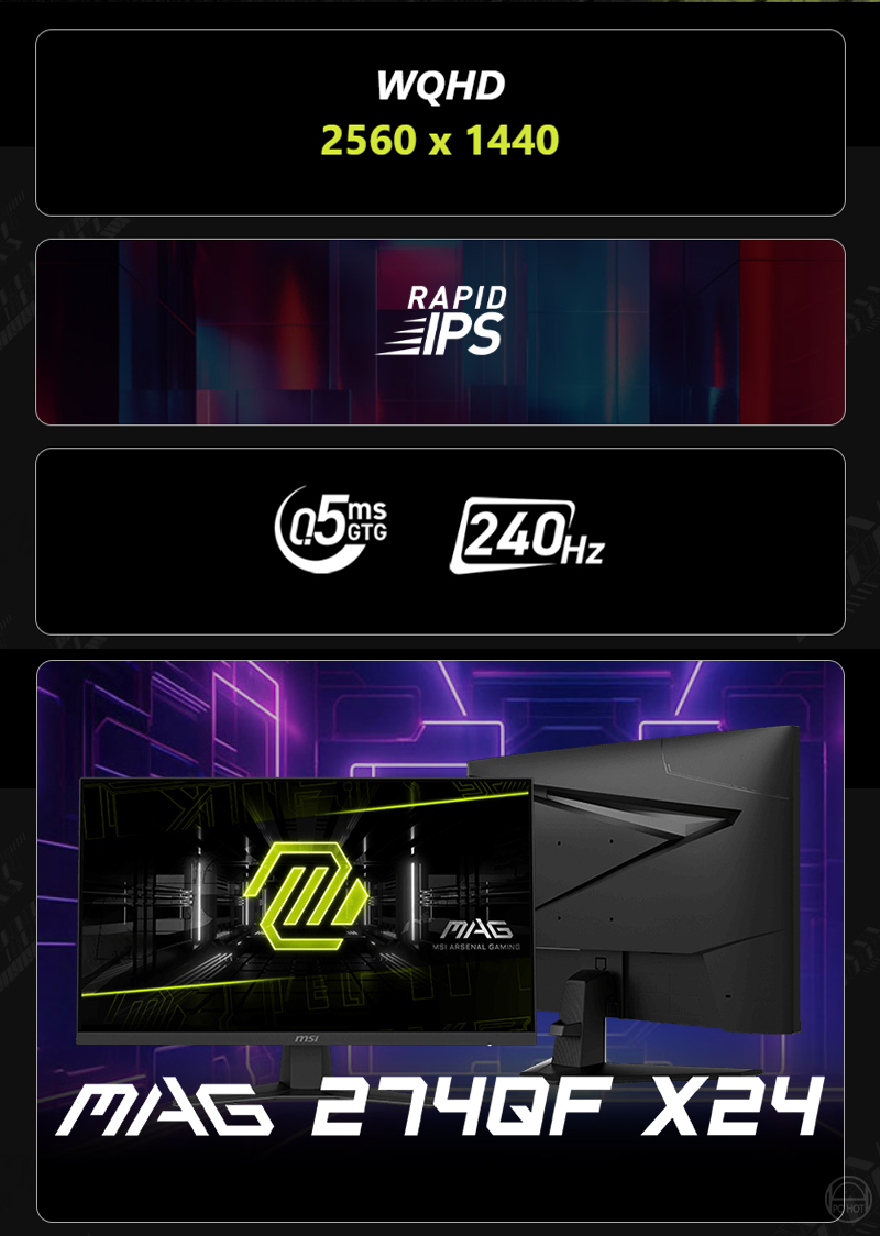 MSI 微星 MAG 274QF X24 電競螢幕 27吋 240Hz WQHD 0.5ms HDR 電腦螢幕 遊戲螢幕 | 蝦皮購物