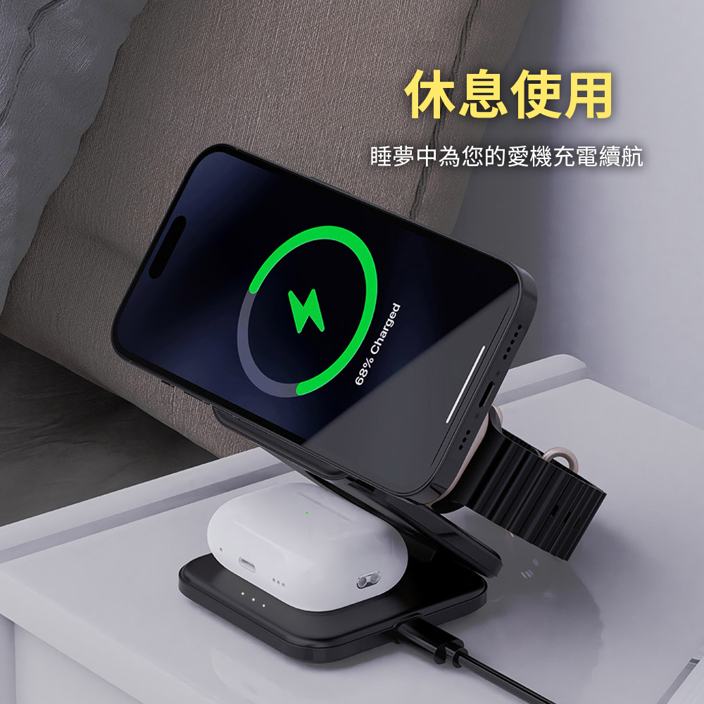 mimax米覓 無線磁吸充電器X39 超強磁吸力 充手錶耳機磁吸手機 磁體自動對位 充電續行 充電 | 蝦皮購物