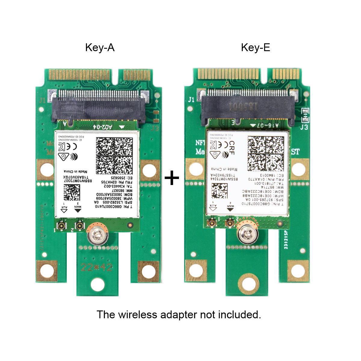 SA-014 M.2 NGFF A-key E-key Wi-Fi to Mini PCI-E轉接卡(1組附2種轉卡) | 蝦皮購物