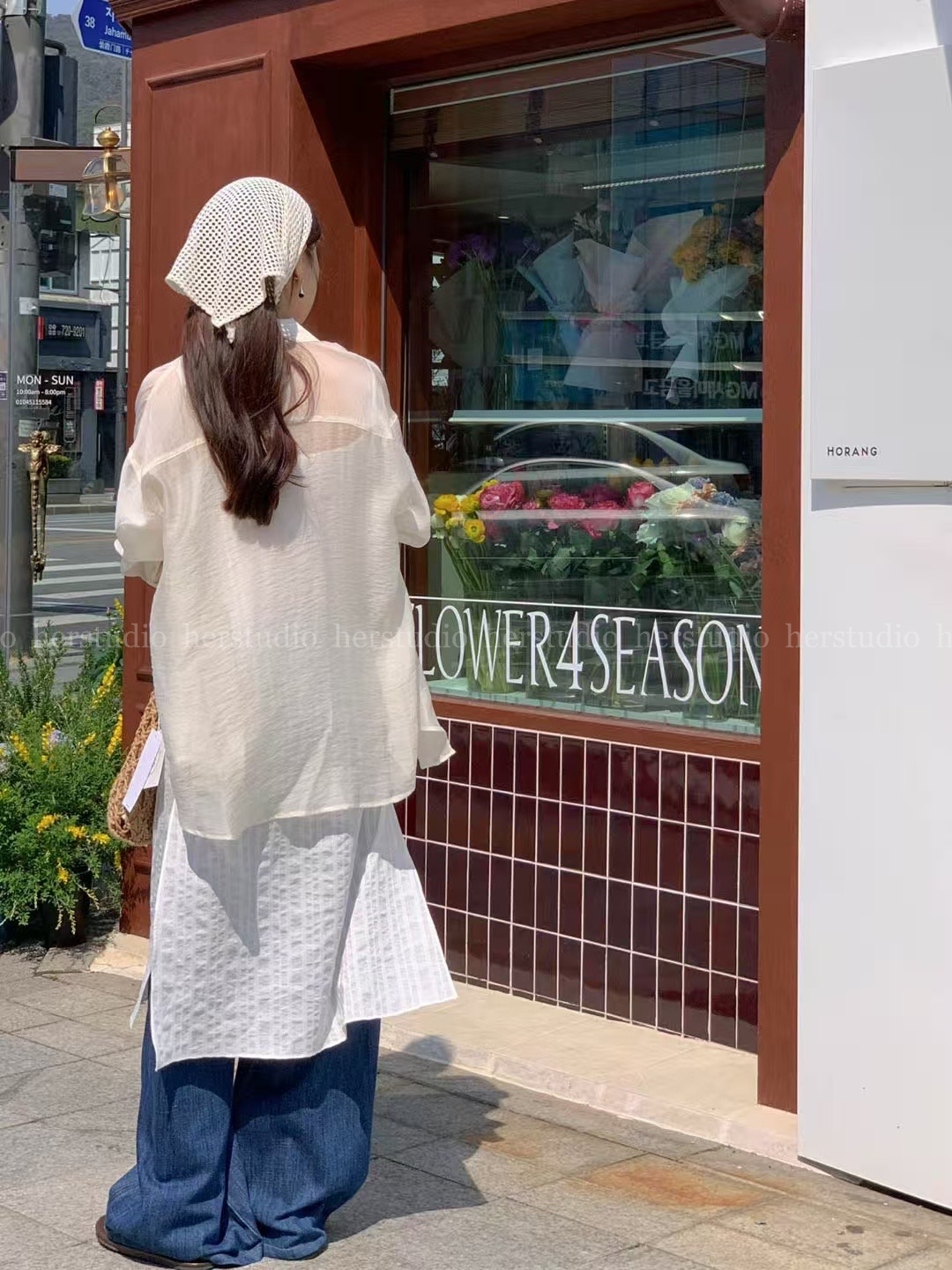 HERStudio韓國代購 基本款隨性透膚襯衫(4col) | 蝦皮購物