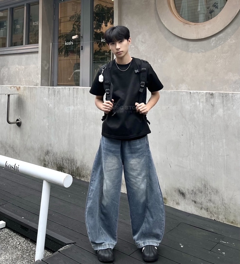 【BASIC】24H出貨｜韓系Clean fit 結構短T 實拍 Boxy版型 兩色 設計感 男女 百搭 超頂 修身 | 蝦皮購物