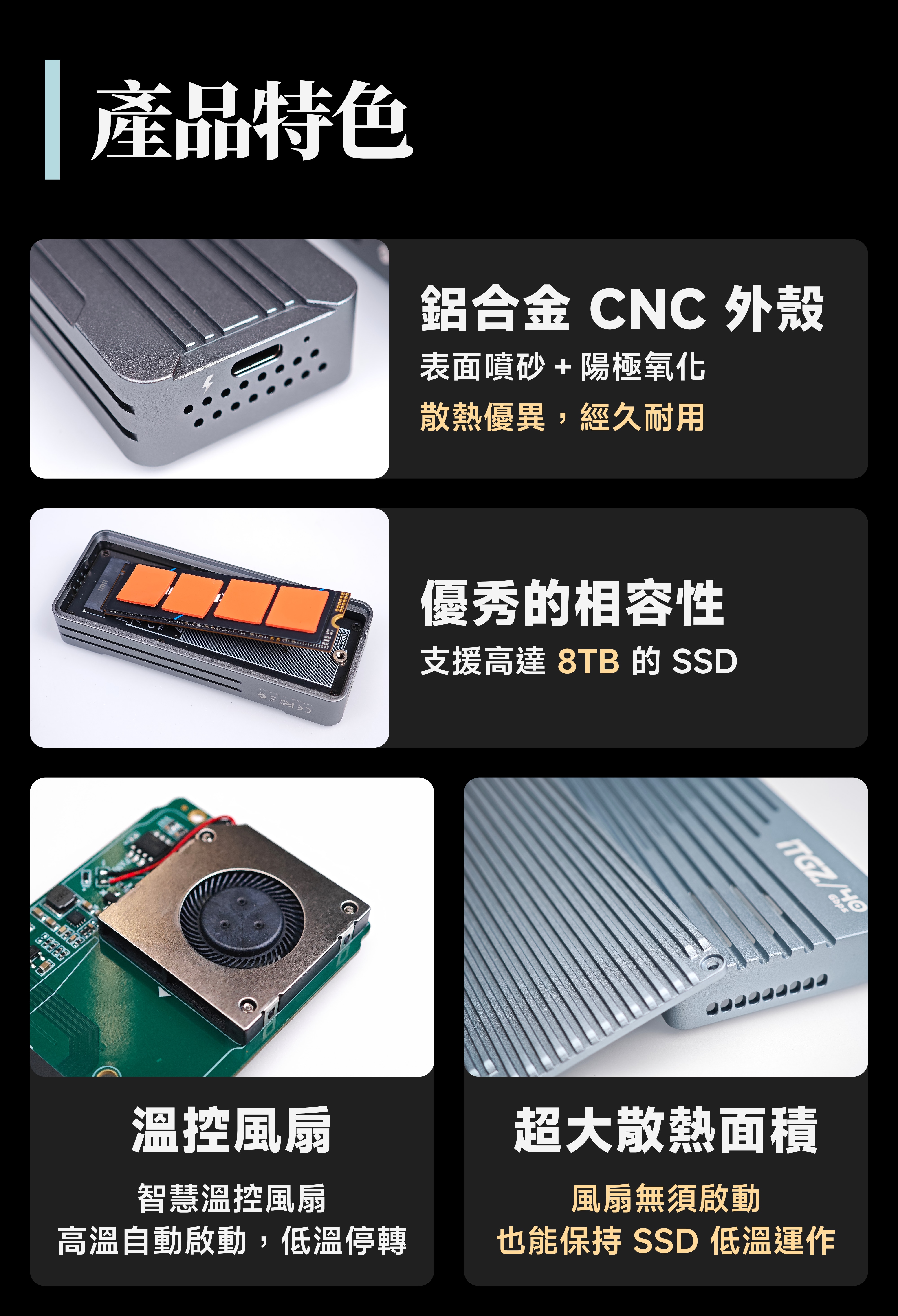 光連科技🪷 Thunderbolt 40Gbps 雙模 SSD 外接盒 JHL7440 硬碟盒 雷電 3 4 USB4 | 蝦皮購物