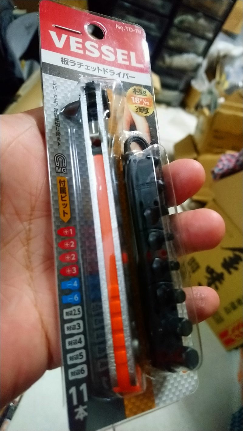 含稅發票日本 VESSEL TD-76超薄 棘輪扳手 板手11件組+ - 六角 (TD 74 +1 +2 -6三件組) | 蝦皮購物